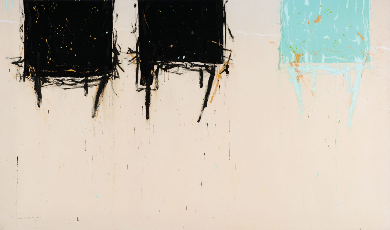 Chair, 2009, mixed media on canvas, 150×250 cm – Walid El Masri