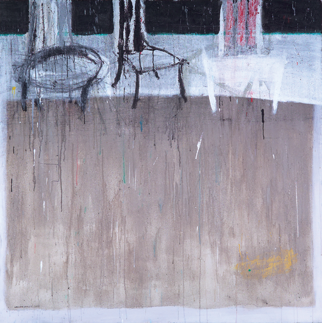 Chair, 2008, mixed media on canvas, 180×180 cm – Walid El Masri